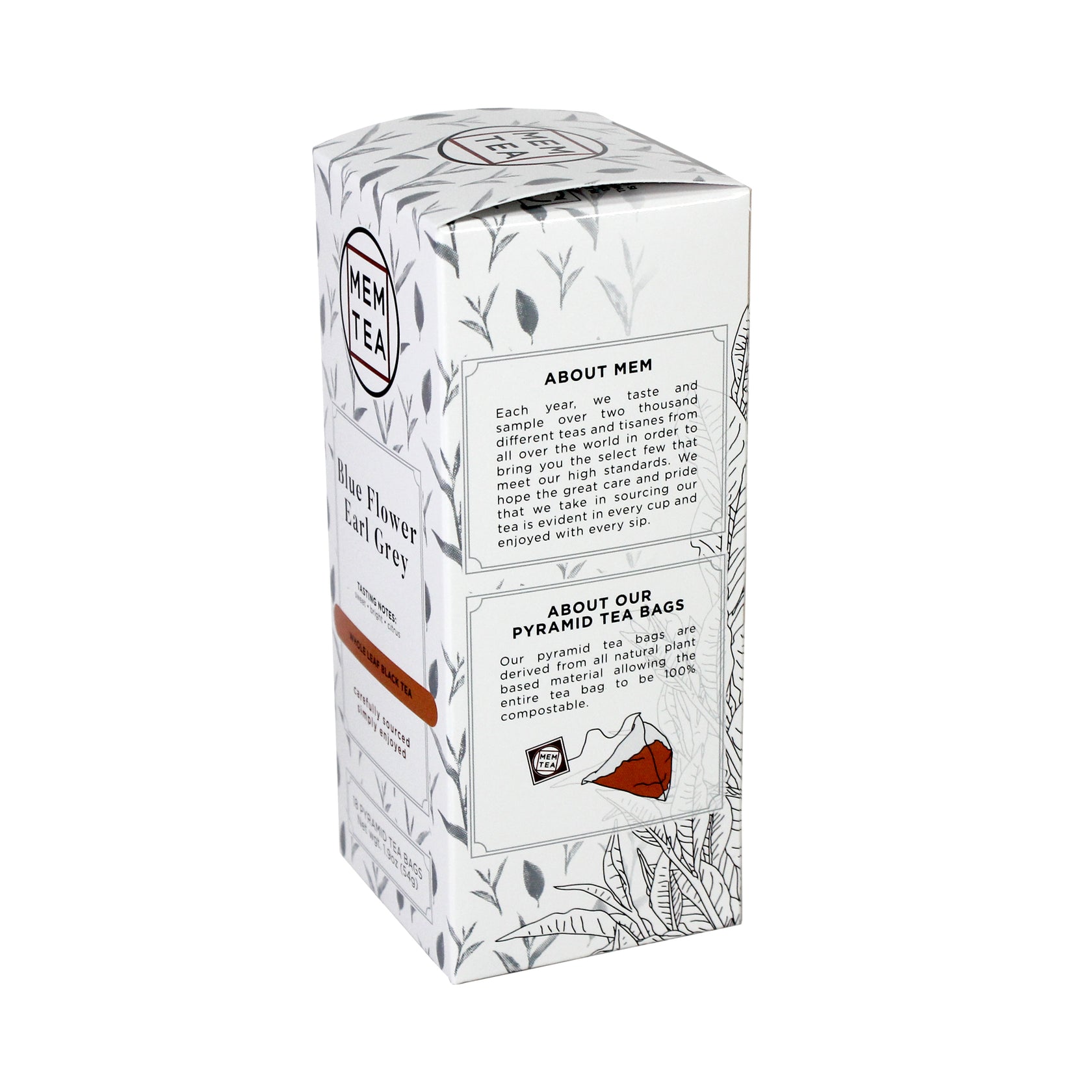 Blue Flower Earl Grey - Pyramid Tea Bags – MEM TEA